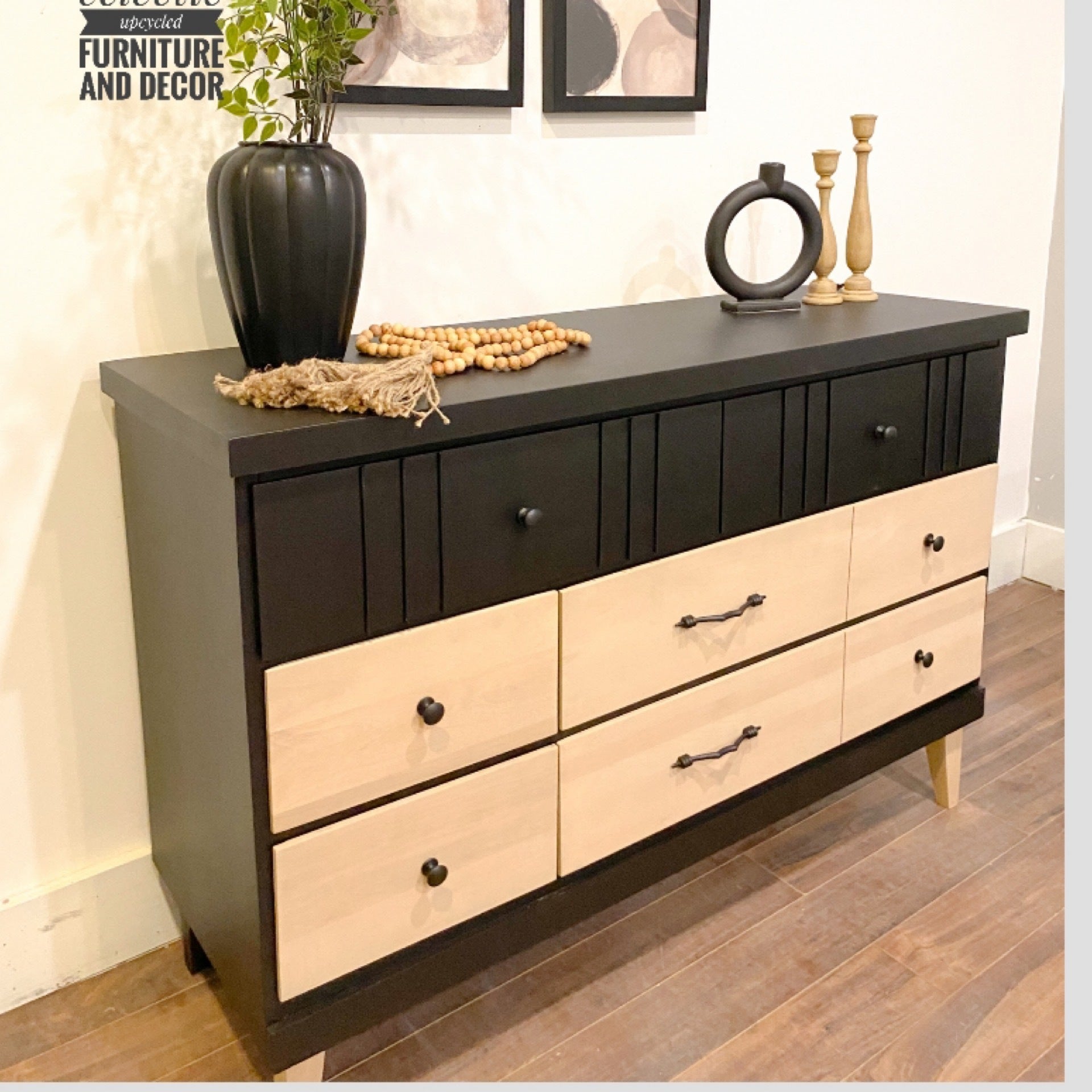 Black MCM Credenza dresser side buffet media stand Thrift Avenue Company